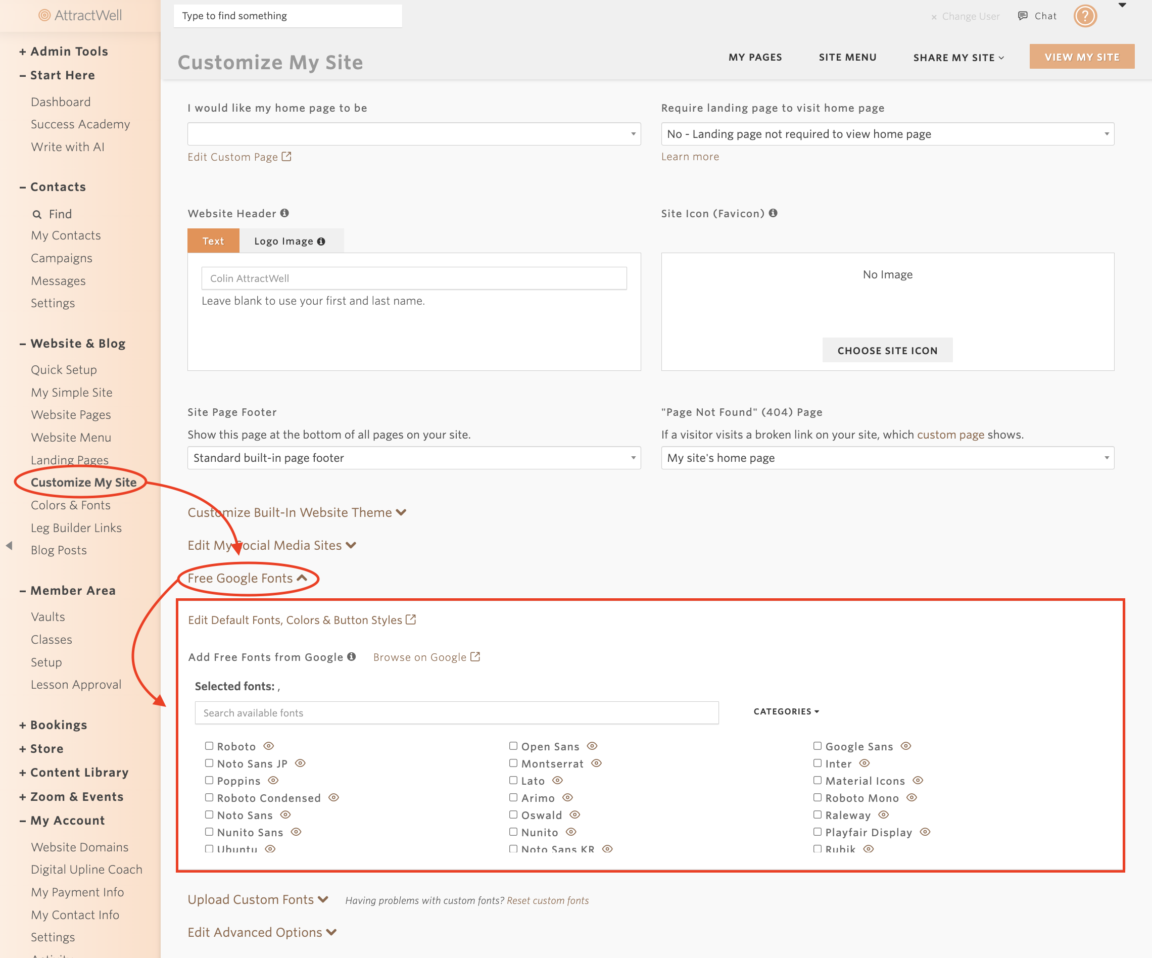 Installing Custom Fonts