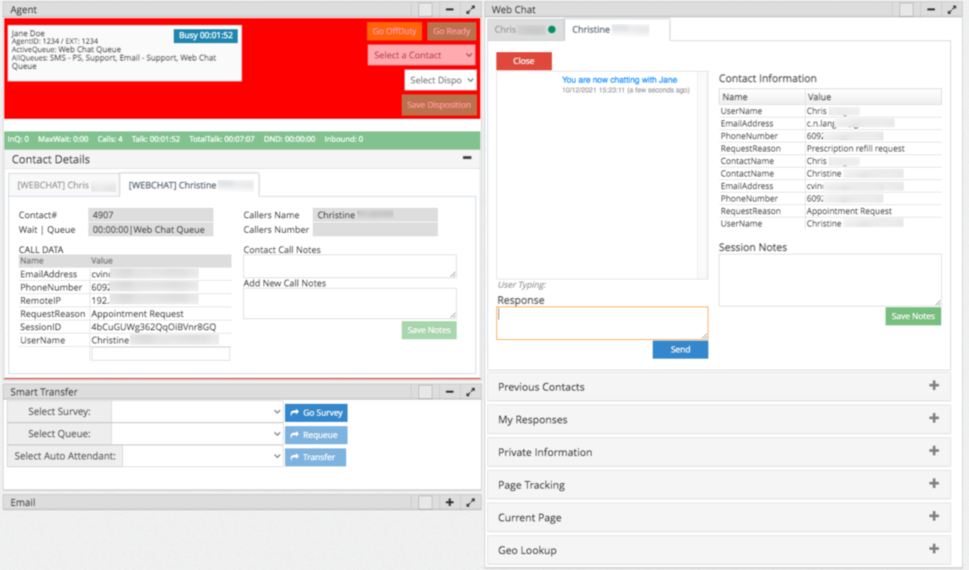 Contact Center Professional Web Chat Widget