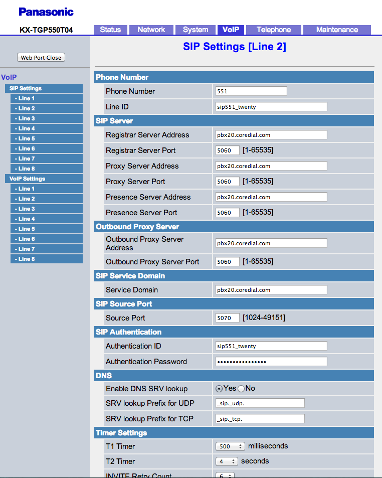 Configure 2 Extensions on Panasonic Phones