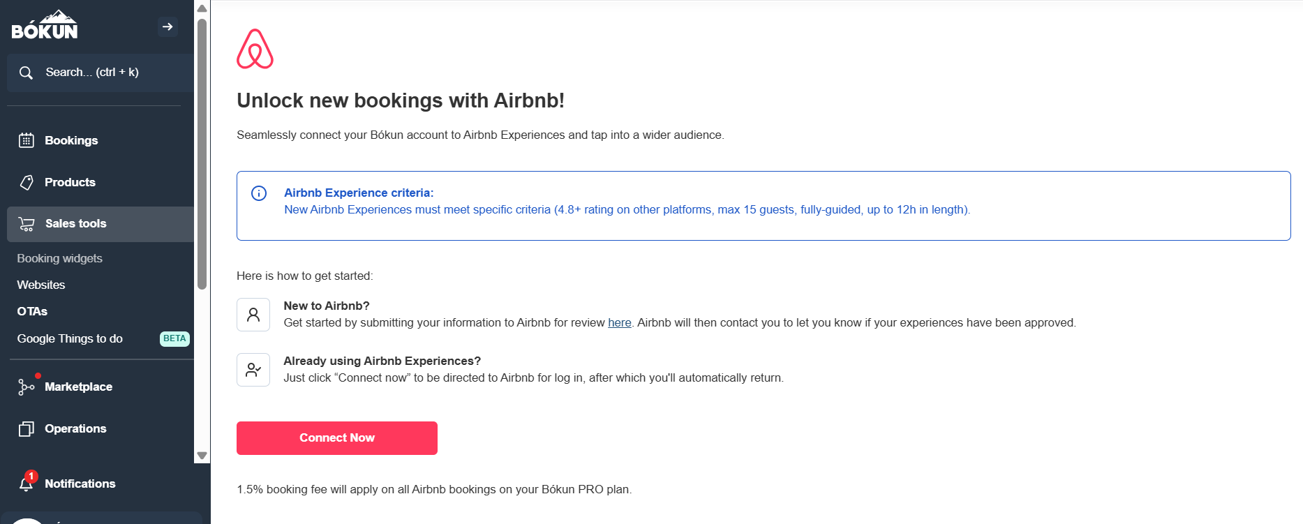How do I integrate Bókun with Airbnb?