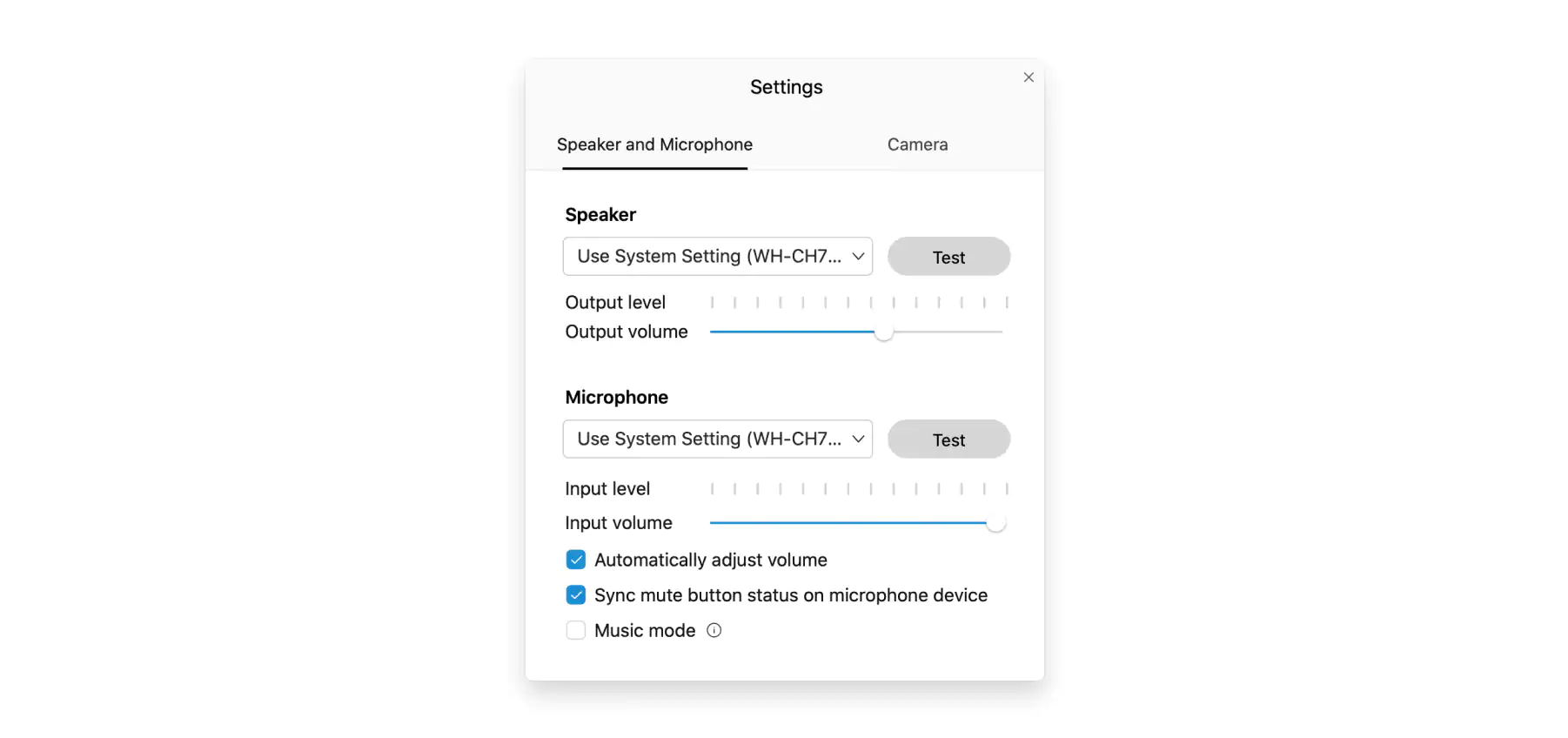 Adjust your computer mic and speaker volume in a Webex Meeting