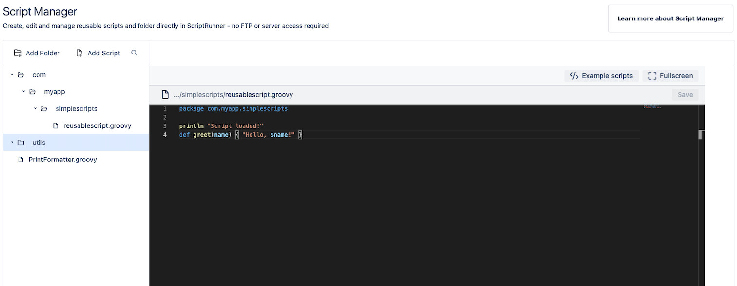 Reuse Scripts with Script Manager